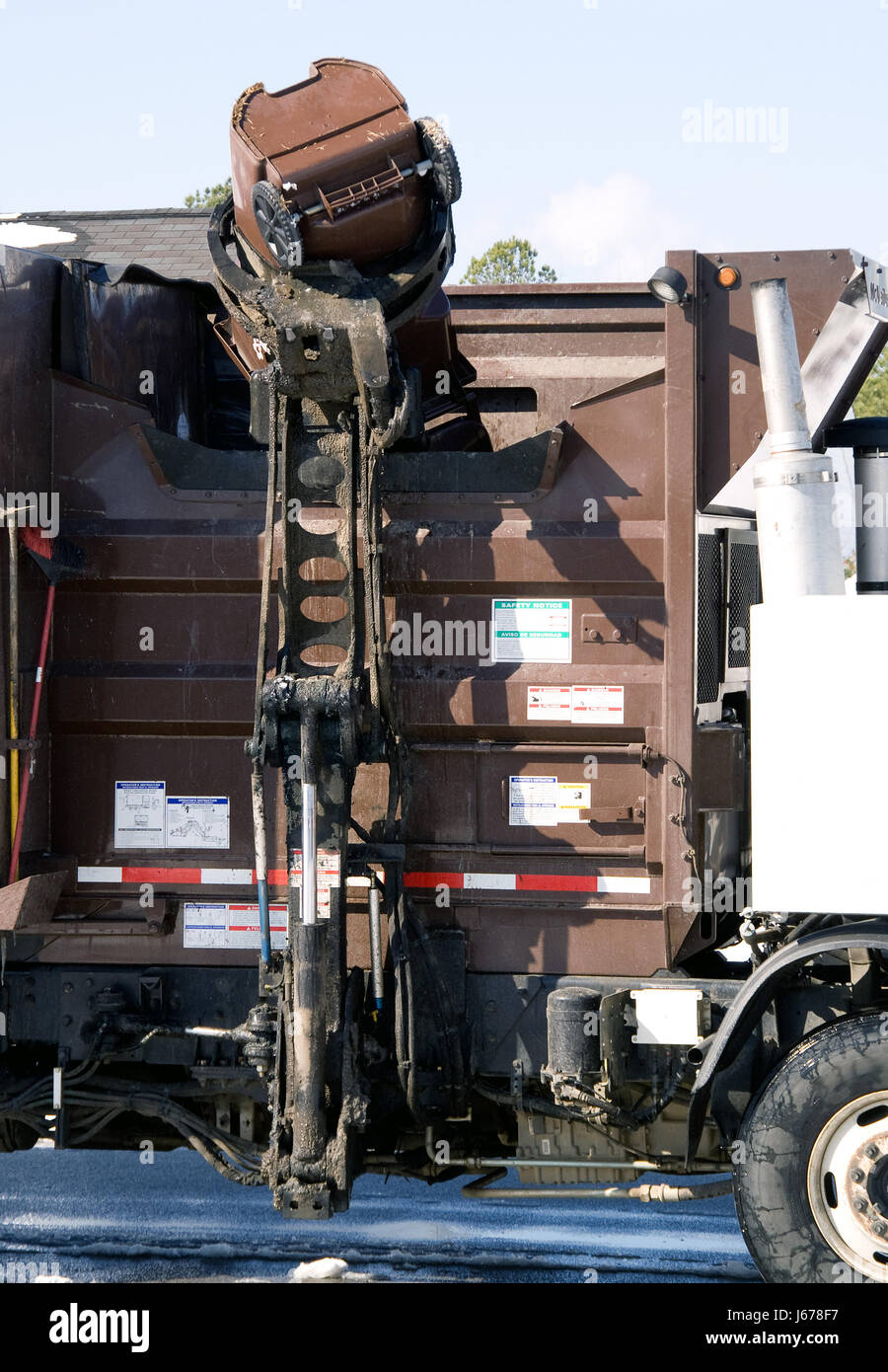 trash container collection automatic can truck lorry containers ...
