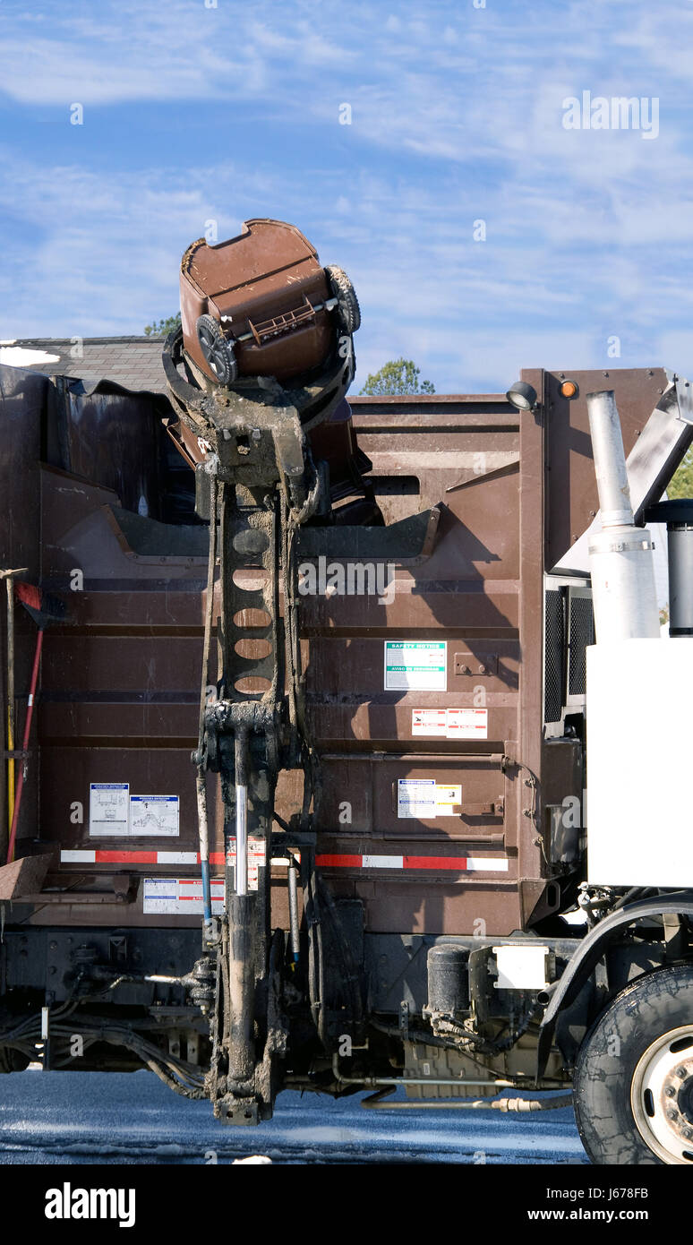 trash container collection automatic can truck lorry containers ...