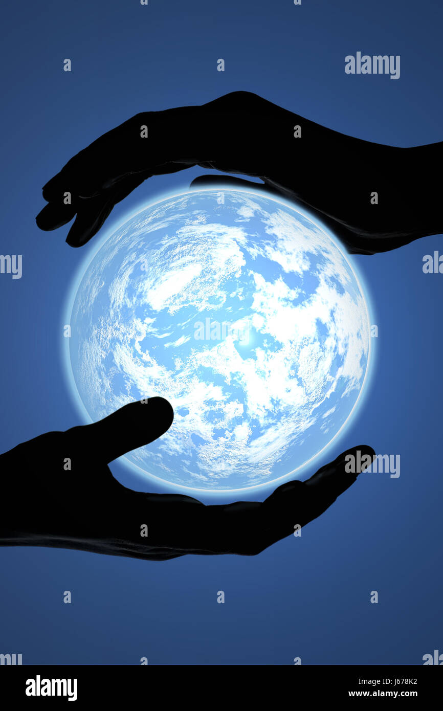 protect protection ecology globe planet earth world nature hand ...