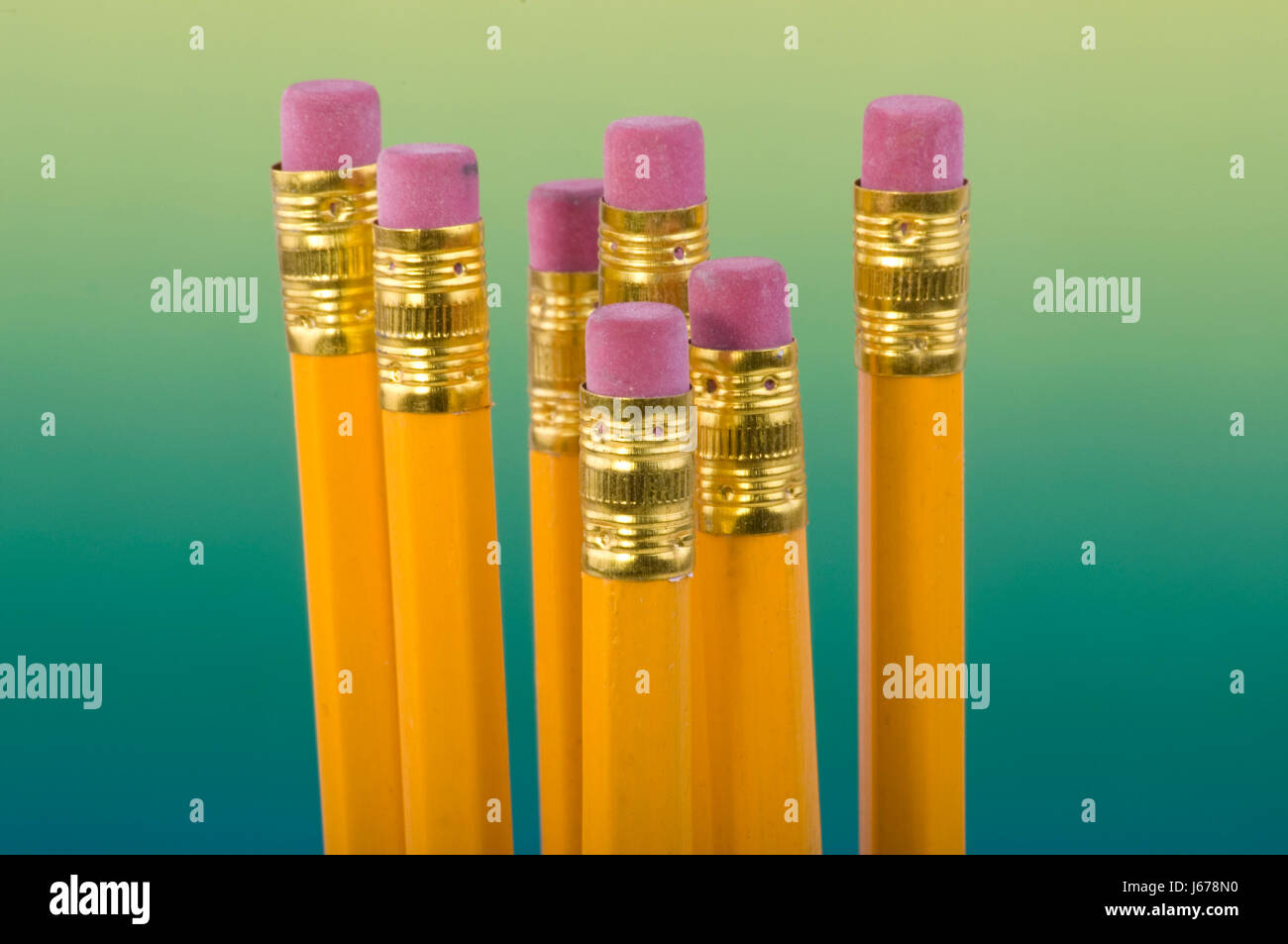 coloured progression pencil pen style eraser school educational ...