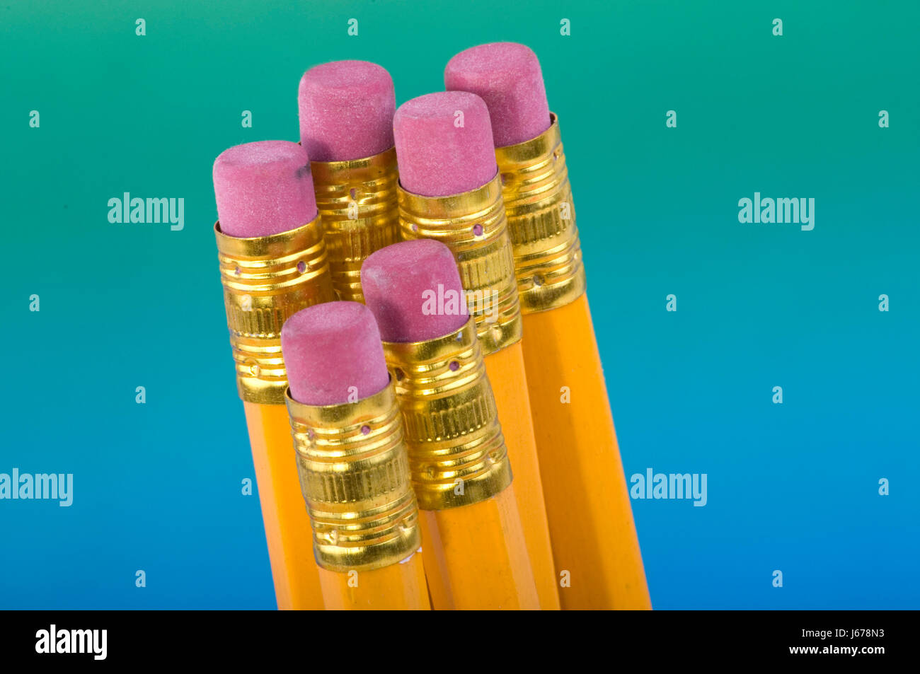 coloured progression pencil pen style eraser school educational ...