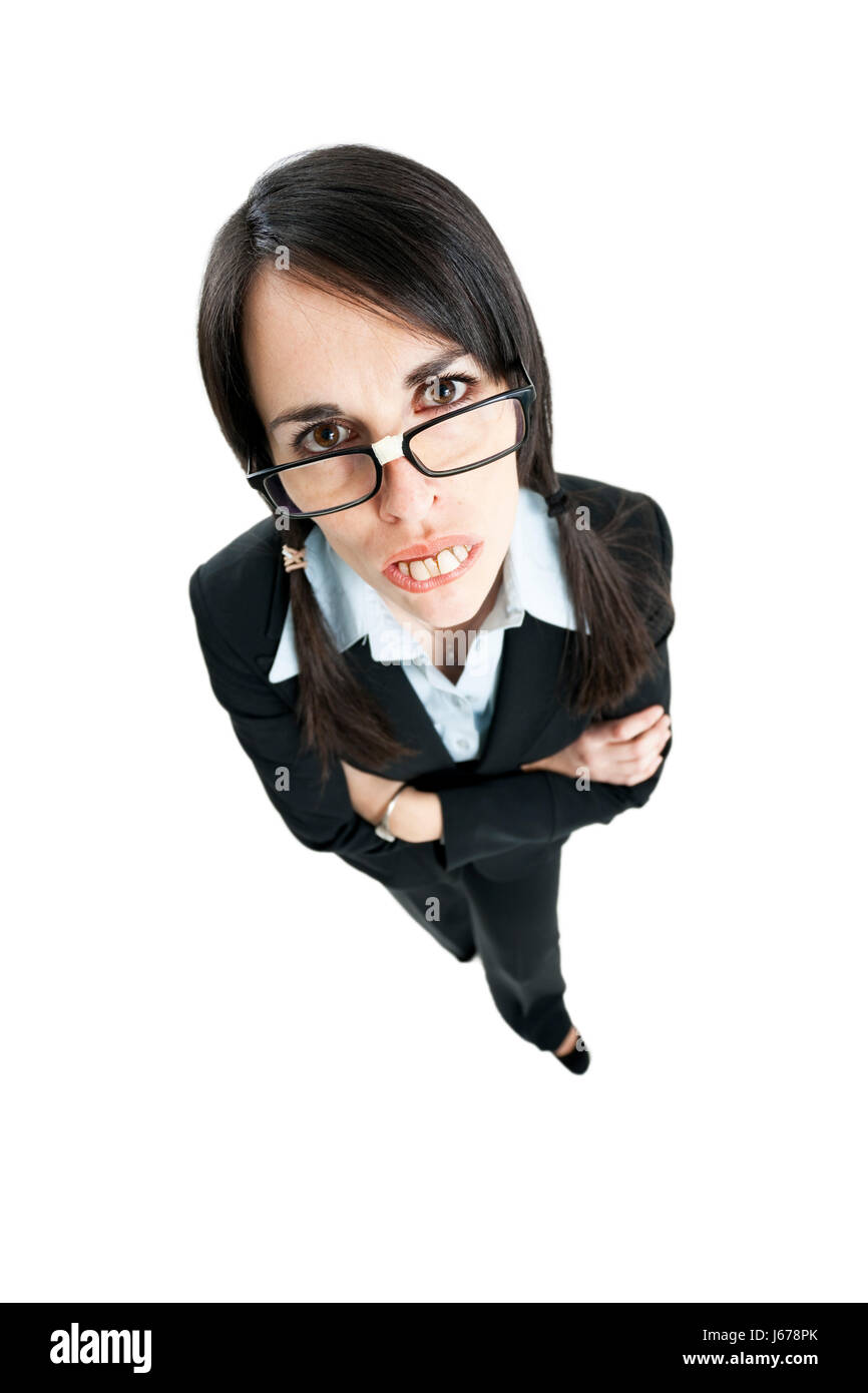 Sad young woman glasses Cut Out Stock Images & Pictures - Alamy