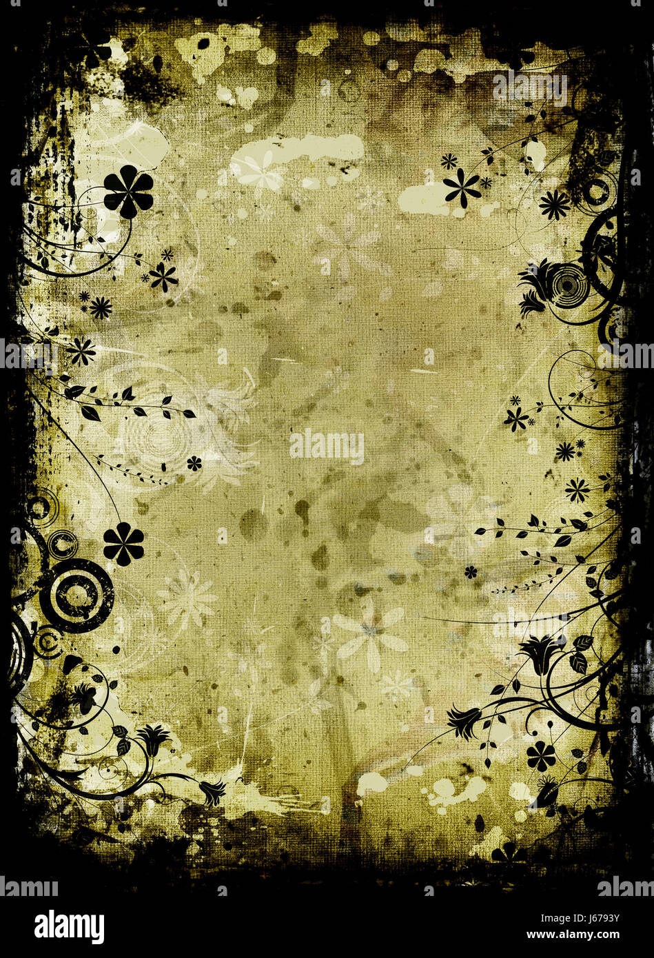 flower plant illustration dirty abstract stained stain backdrop ...