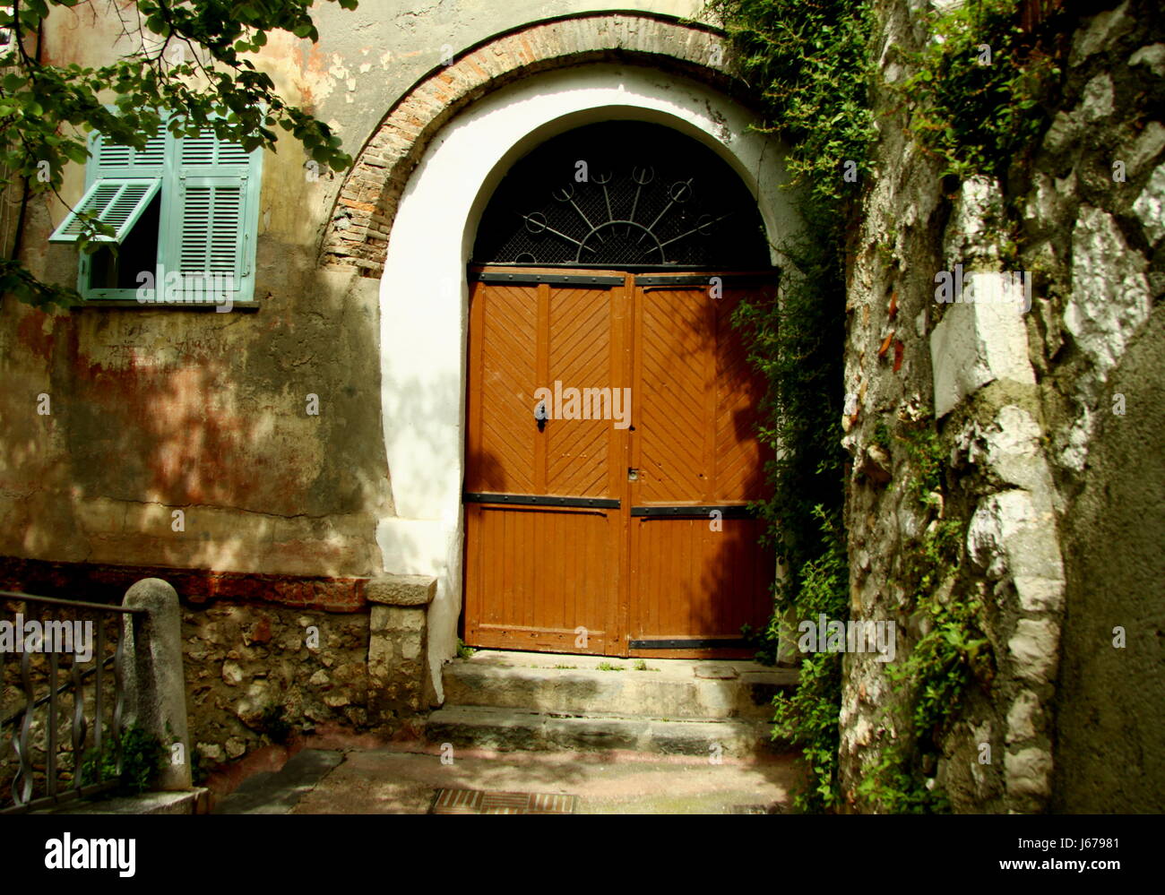 Nice wooden door Stock Photo - Alamy