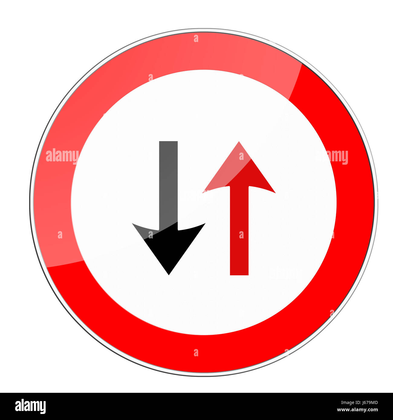 Oncoming traffic does not stop Cut Out Stock Images & Pictures - Alamy