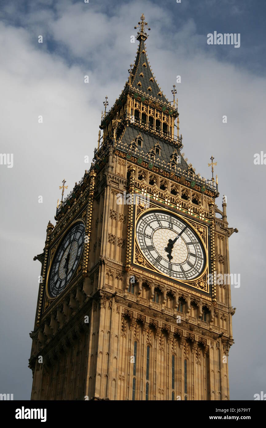 clock london england clock tower tower sightseeing golden emblem ...