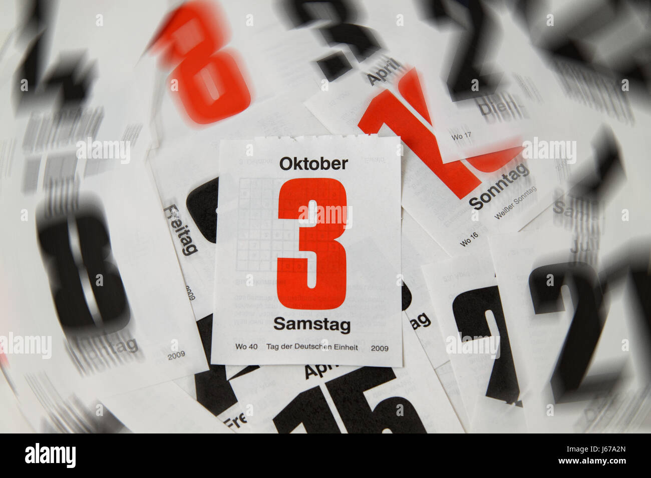 future date time time indication past end of year calendar leaf ...