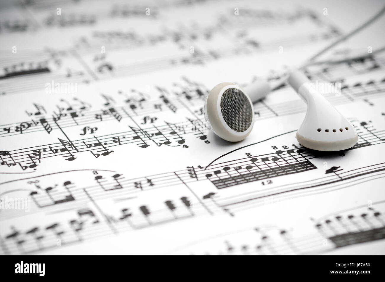 music note earphones headphones score sheet of paper paper music note ...