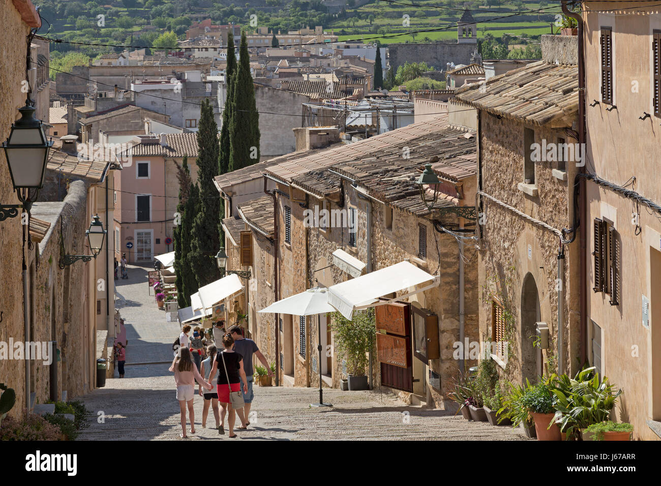 Calvary steps in Pollenca, Majorca, Spain Stock Photo - Alamy