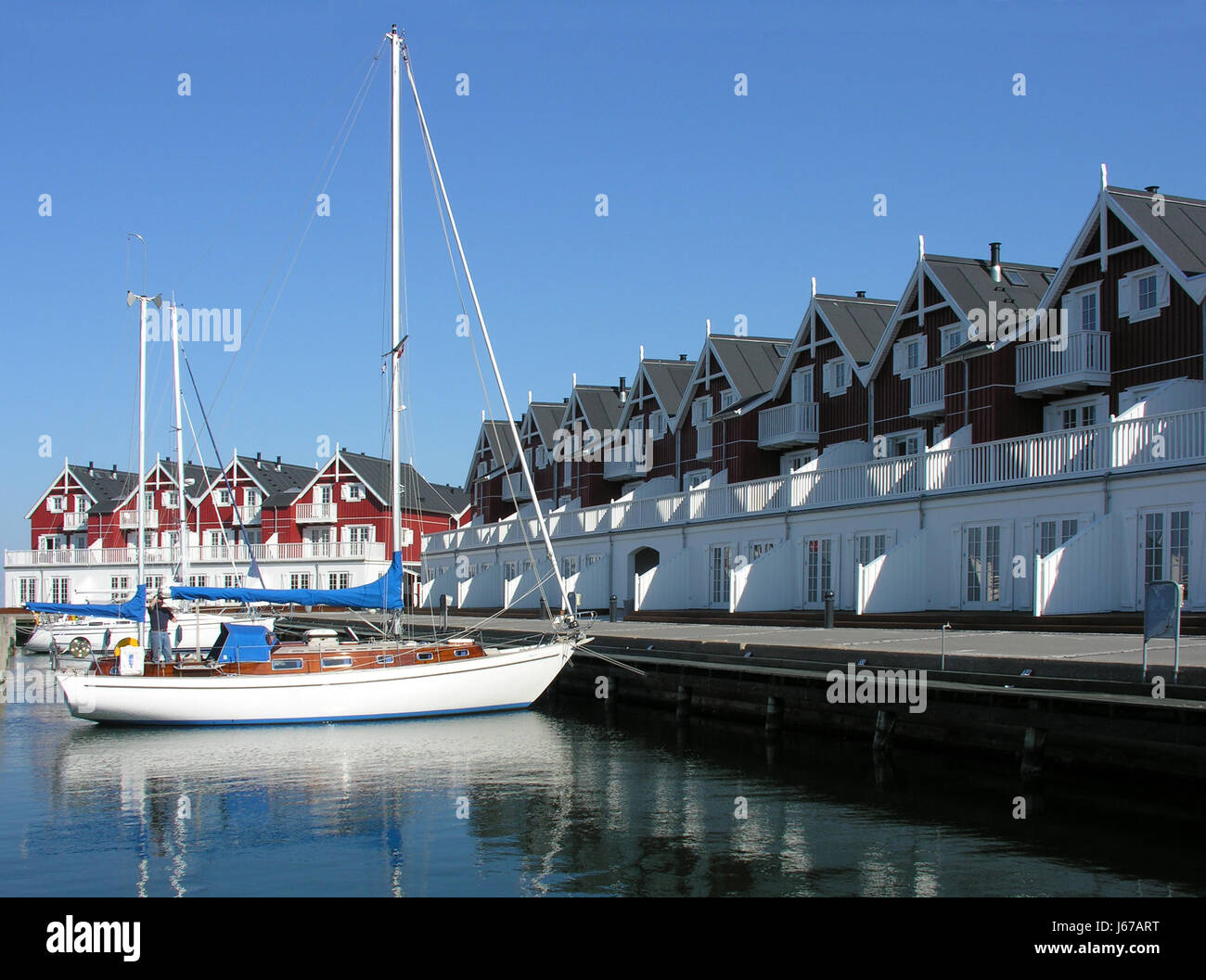 sail denmark yacht sailing boat sailboat terrace houses blue houses ...