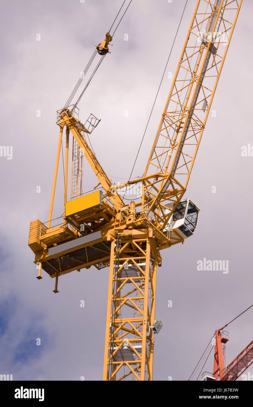 pulpit cabin building crane crane construction site blue macro close-up ...
