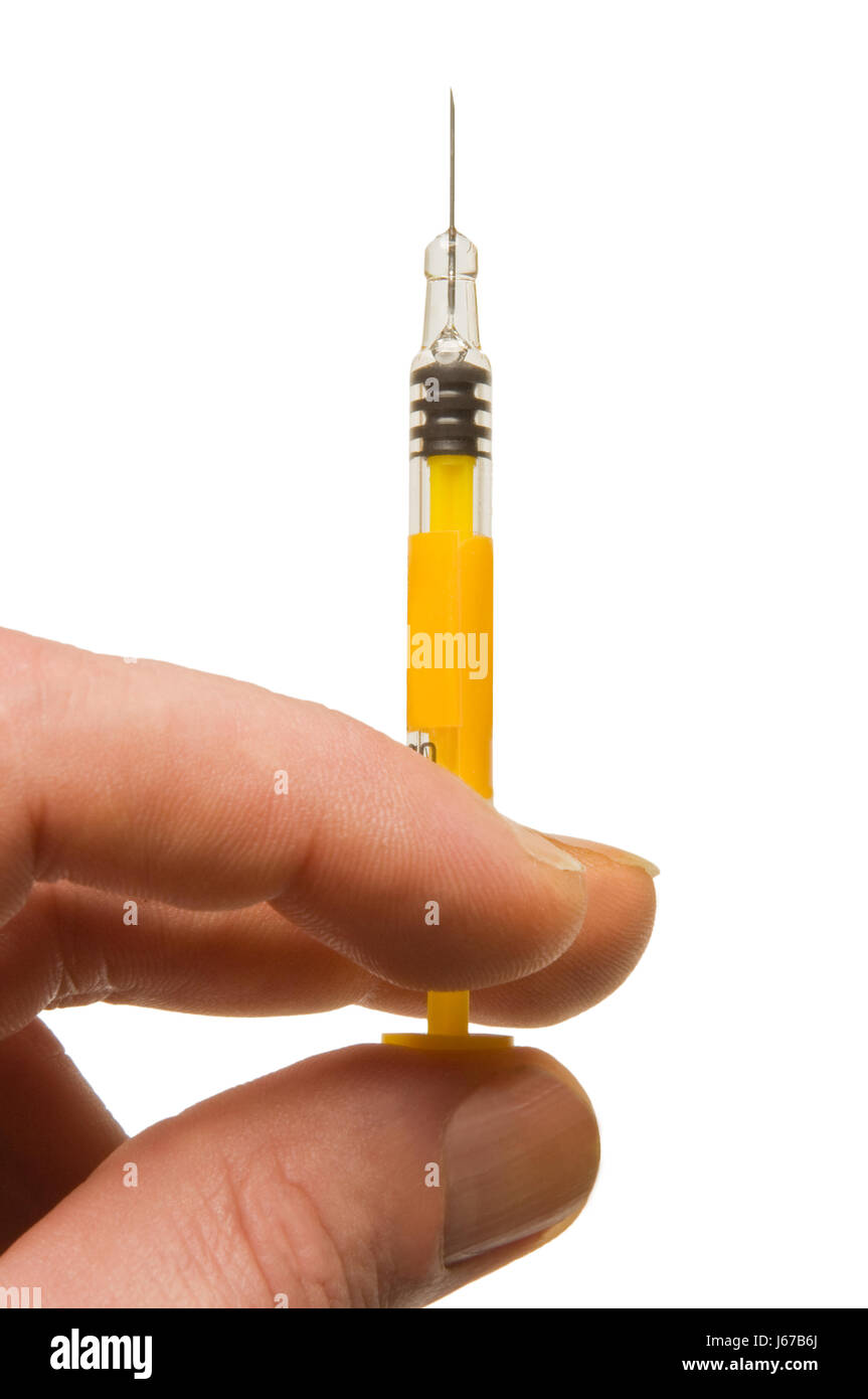 hand object medicinally medical canula injection syringe apart extra ...