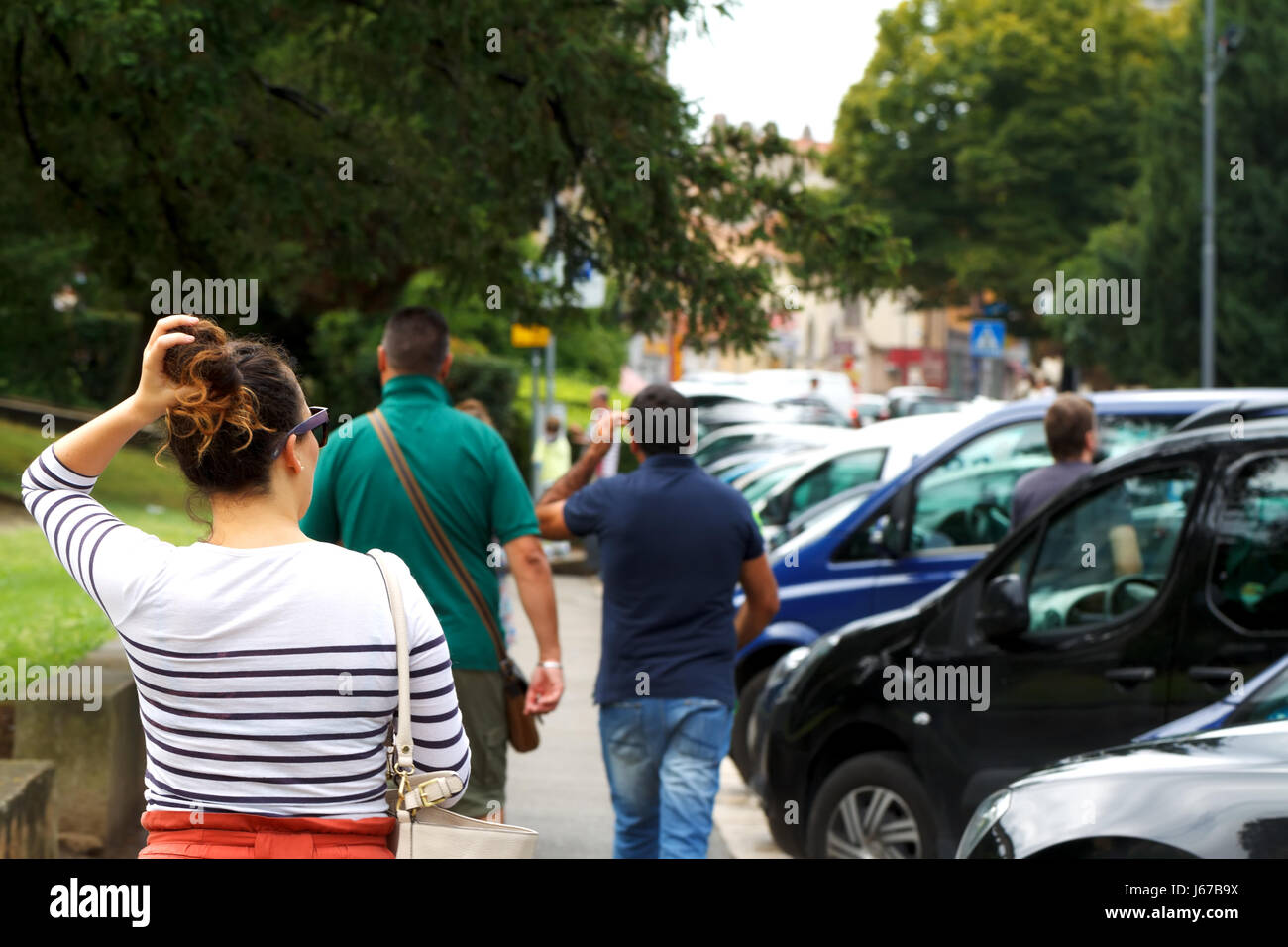 People are walking in downtown in Pula Stock Photo - Alamy