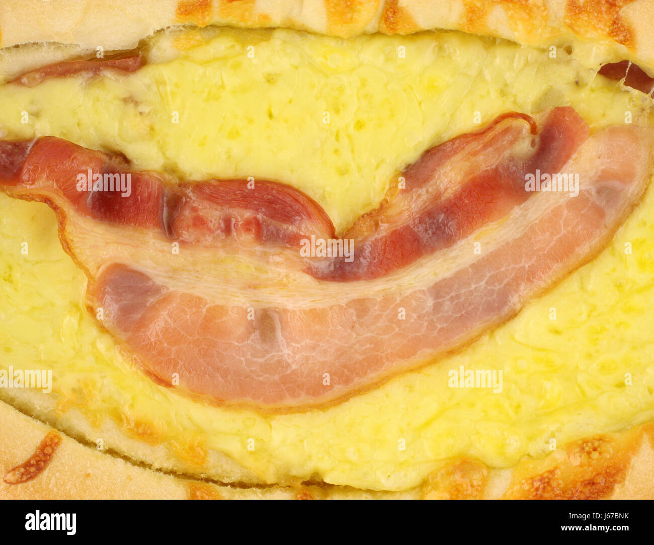 food aliment bread pizza cheese bacon unhealthy fast macro close-up ...