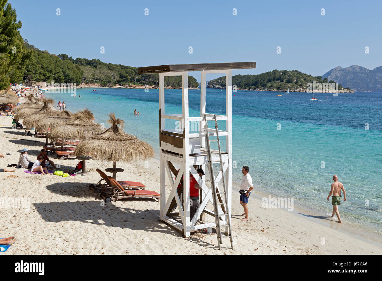 Beach near Hotel Formentor, Formentor Peninsula, Majorca, Spain Stock ...