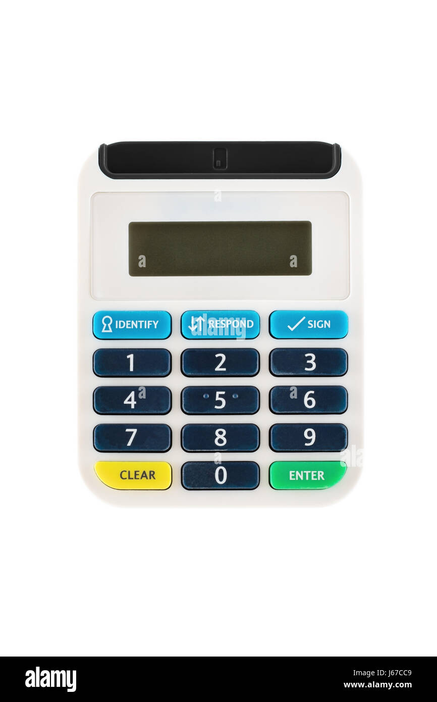 Pin card pinsentry reader to identify card user Stock Photo - Alamy