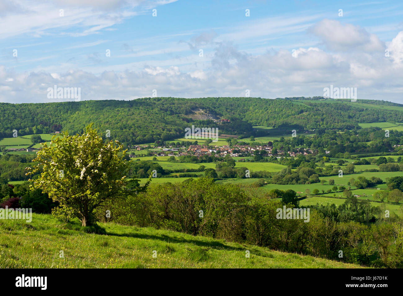 The village of Shillingstone, in Blackmore Vale, North Dorset, England ...
