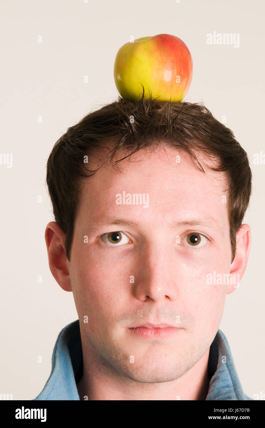 person fruit apples apple man head earnest detail model design project ...