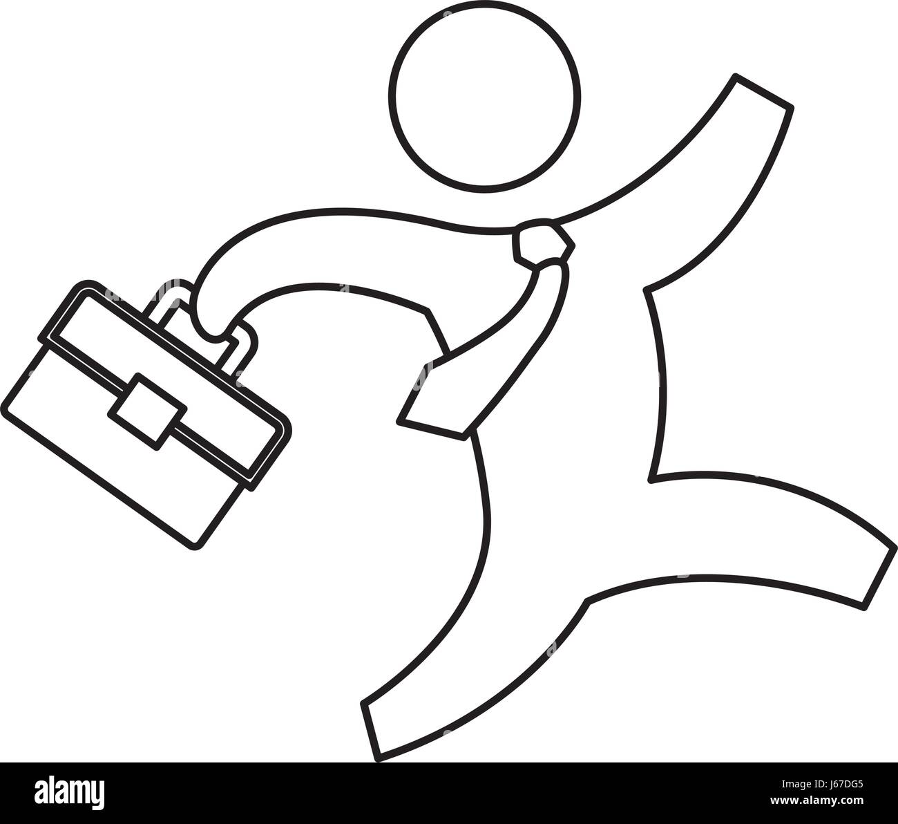 Pictogram man elegant suit Black and White Stock Photos & Images - Alamy