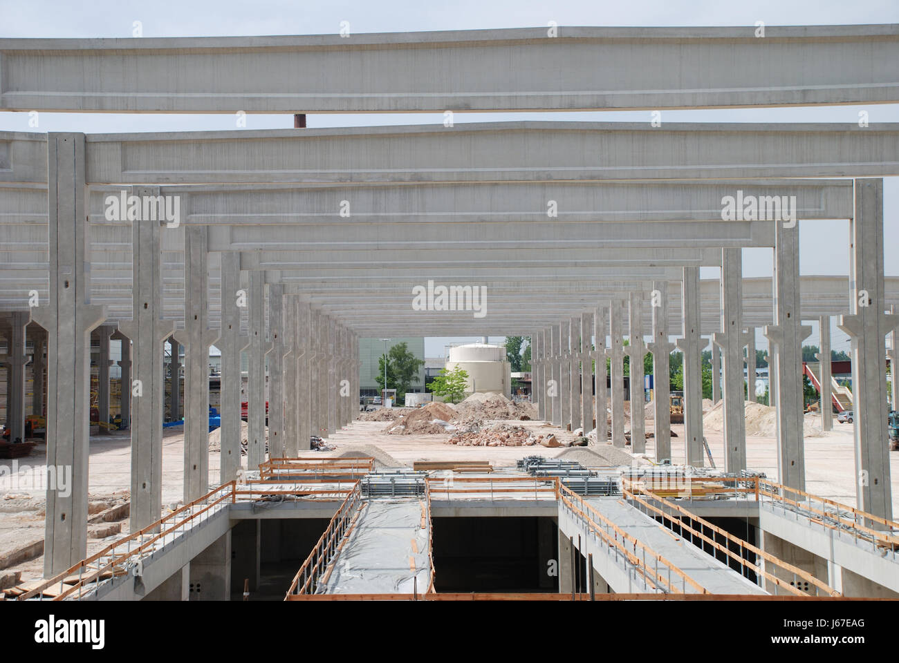 hall concrete new building work factory building buildings construction ...