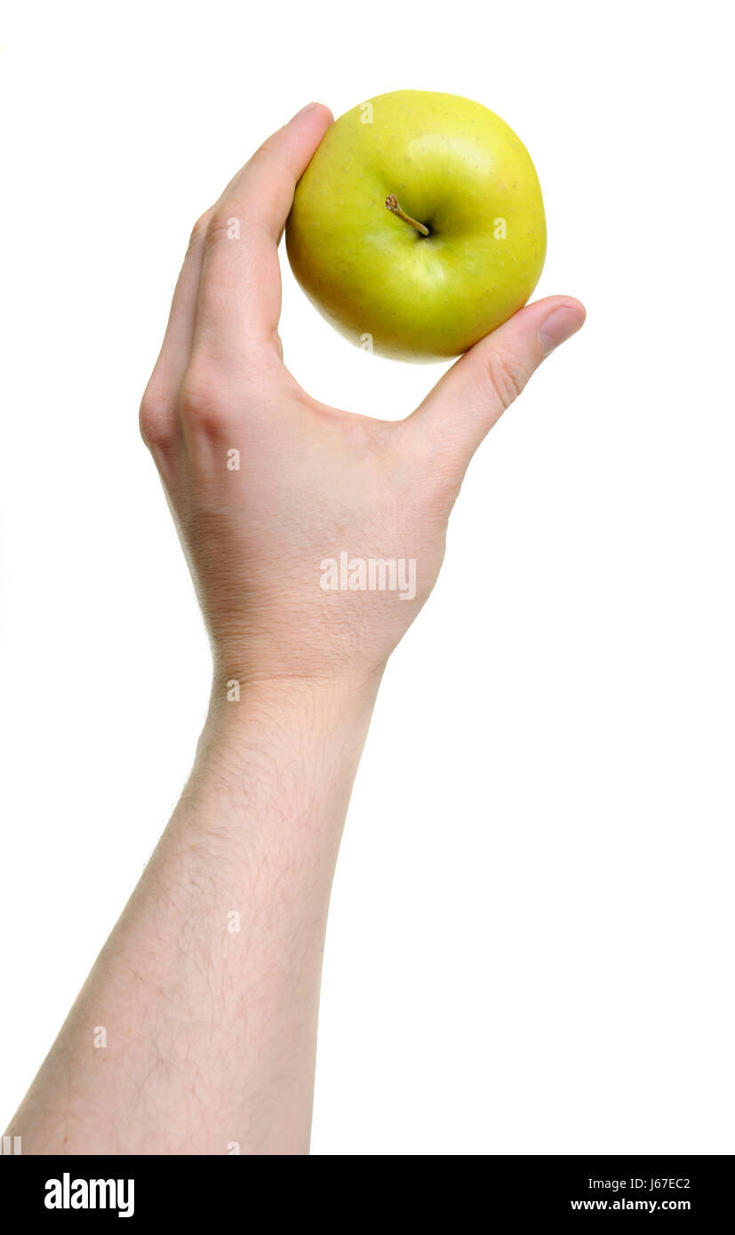 fruit possession holding hand give apple pick food aliment finger ...