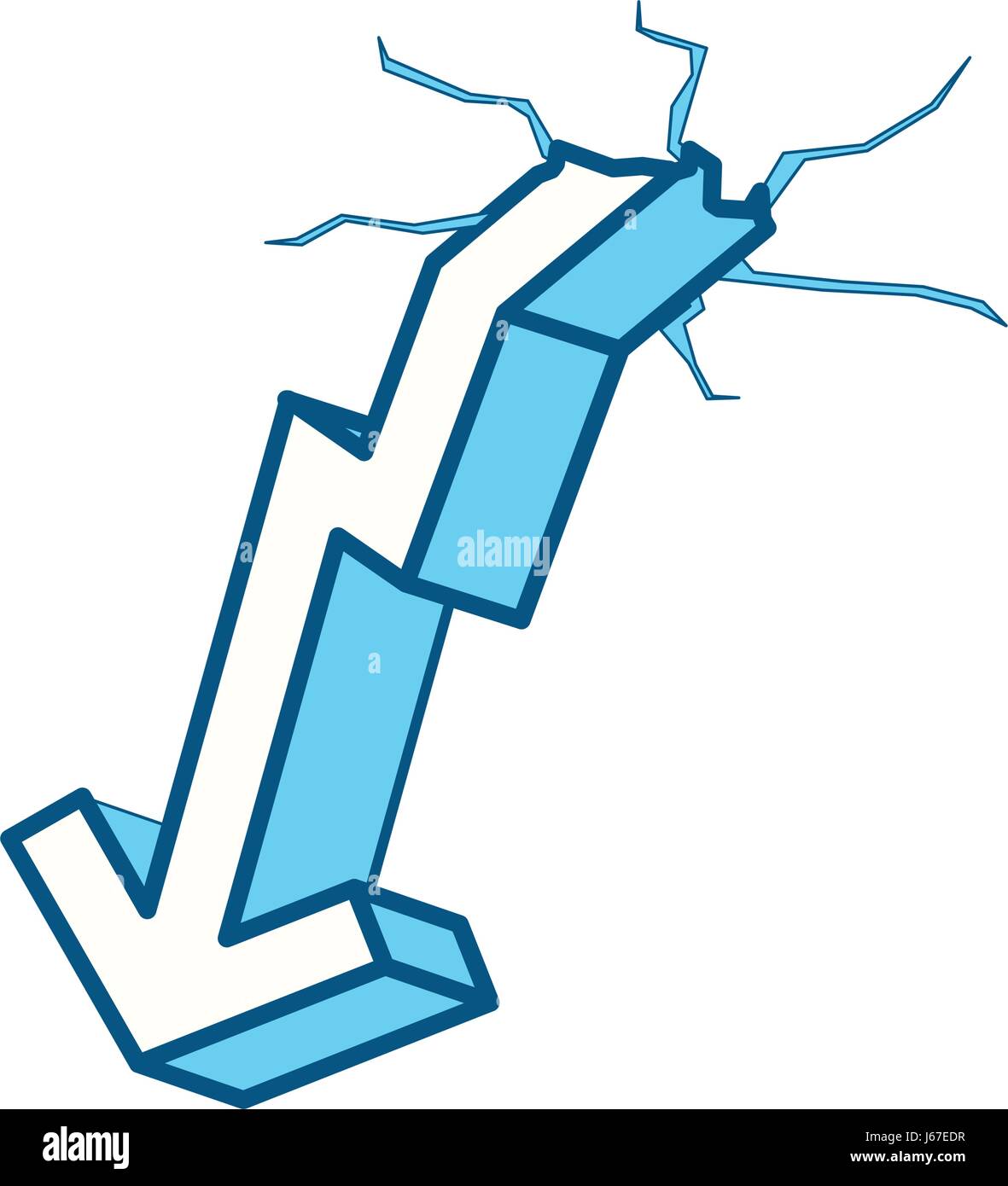 Decrease arrow down Stock Vector Image & Art - Alamy