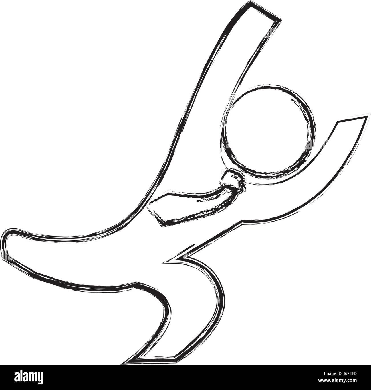 Pictogram man elegant suit Black and White Stock Photos & Images - Alamy