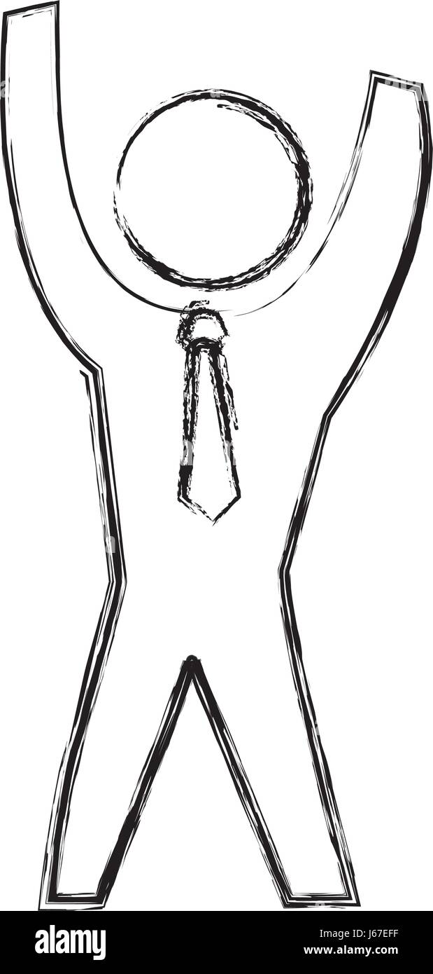 Pictogram man elegant suit Black and White Stock Photos & Images - Alamy