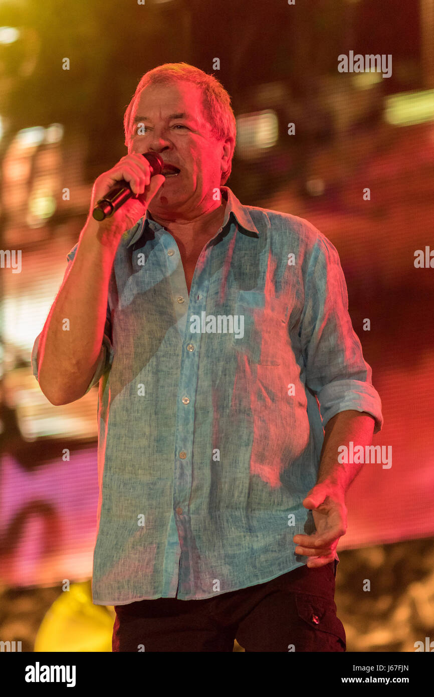 ZAGREB, CROATIA - MAY 16, 2017: Deep Purple lead singer Ian Gillan on ...