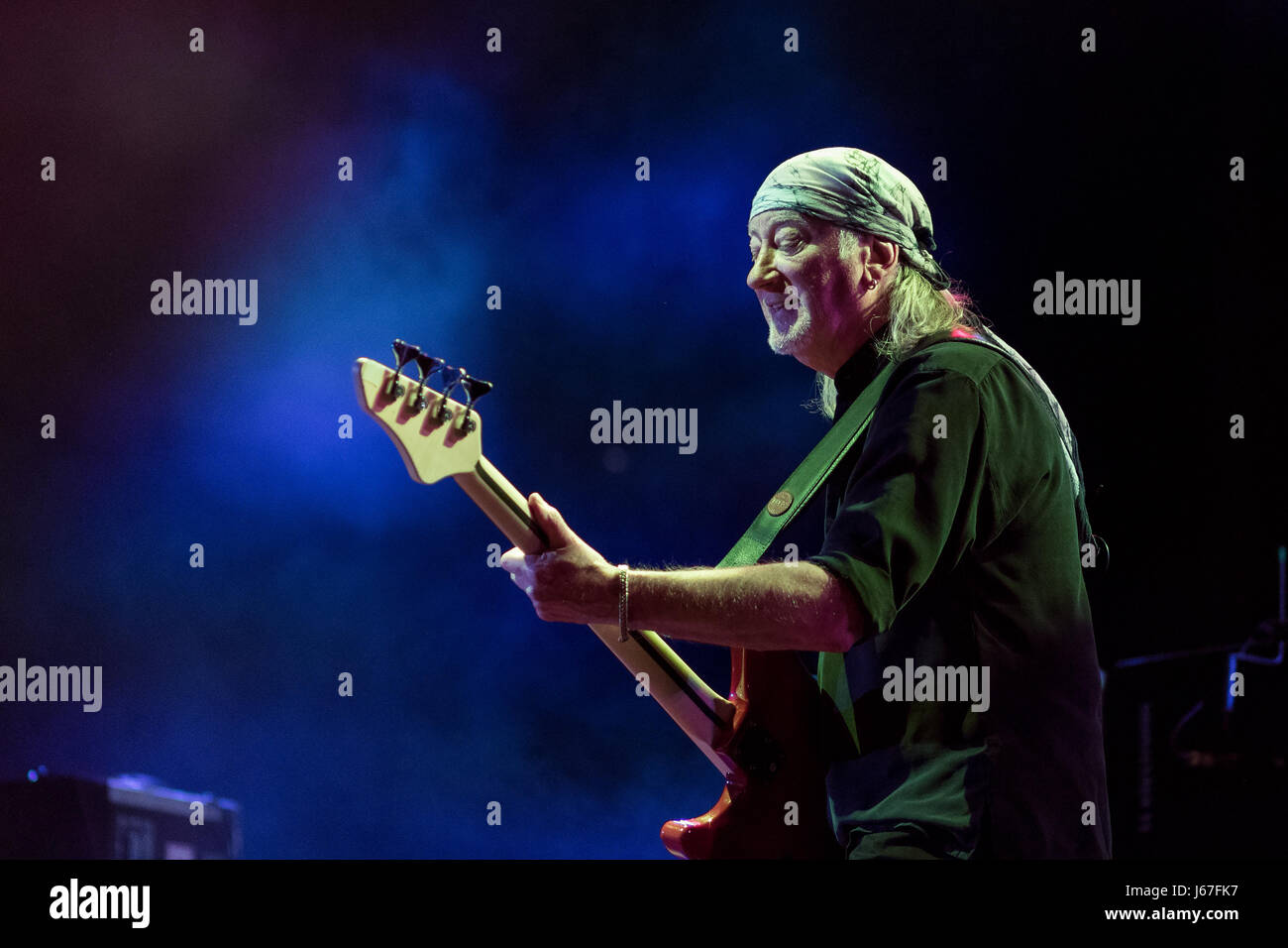ZAGREB, CROATIA - MAY 16, 2017: Deep Purple bass guitar player Roger ...