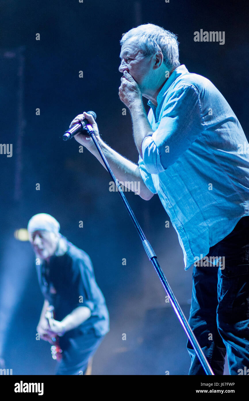 ZAGREB, CROATIA - MAY 16, 2017: Deep Purple lead singer Ian Gillan on ...