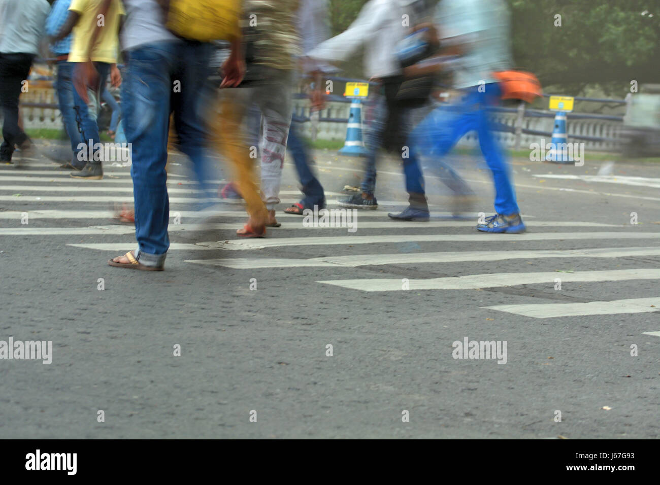 Pedestrian crossing road Stock Photo - Alamy