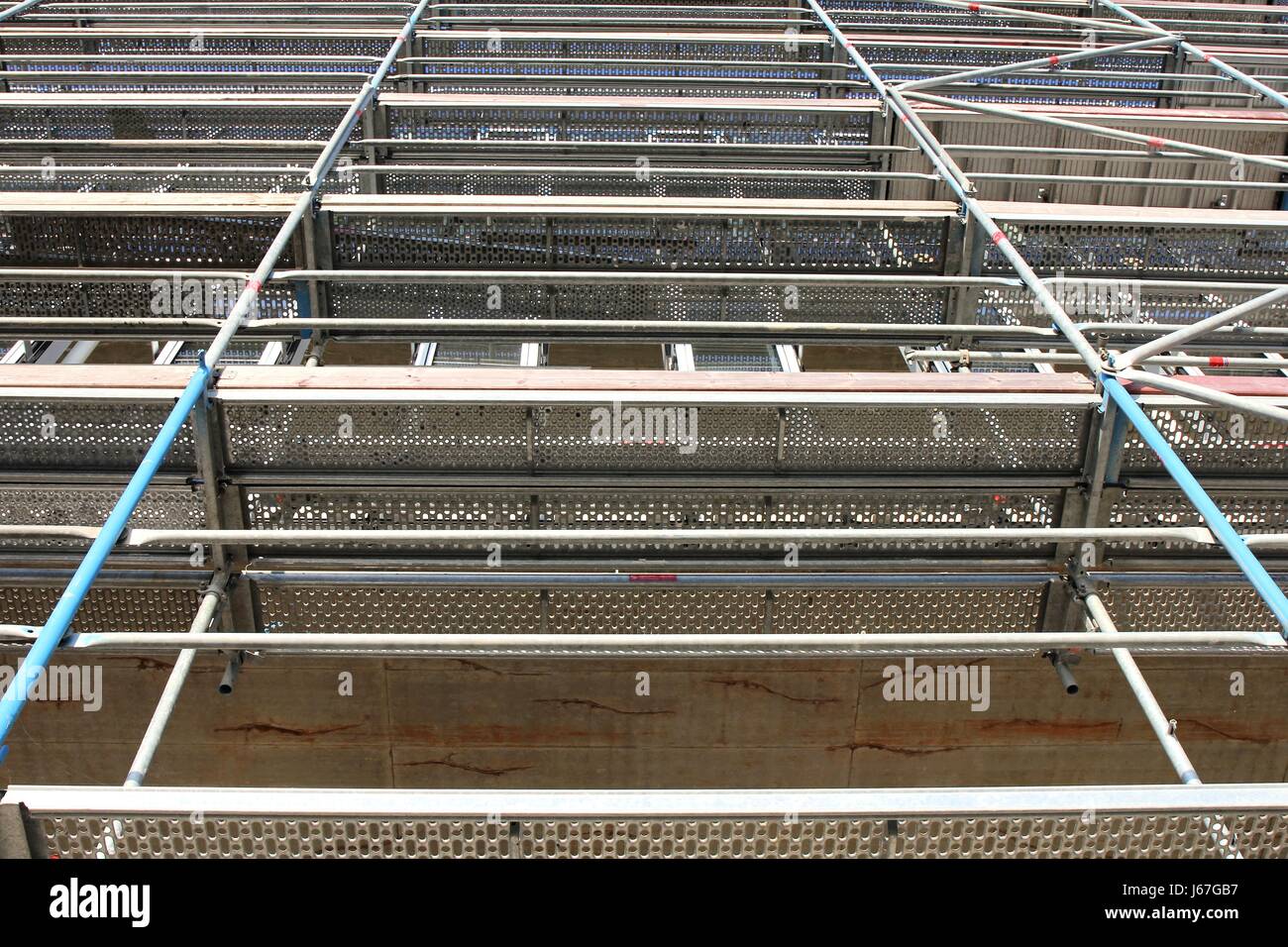 scaffolding at office building currently under construction Stock Photo ...