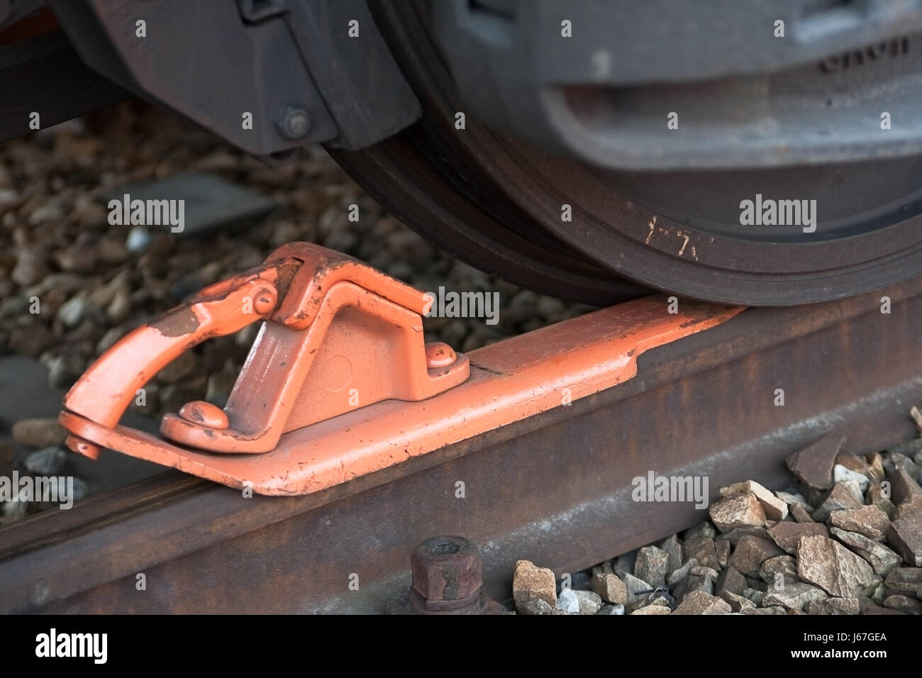 Train wheel brake shoe hi-res stock photography and images - Alamy