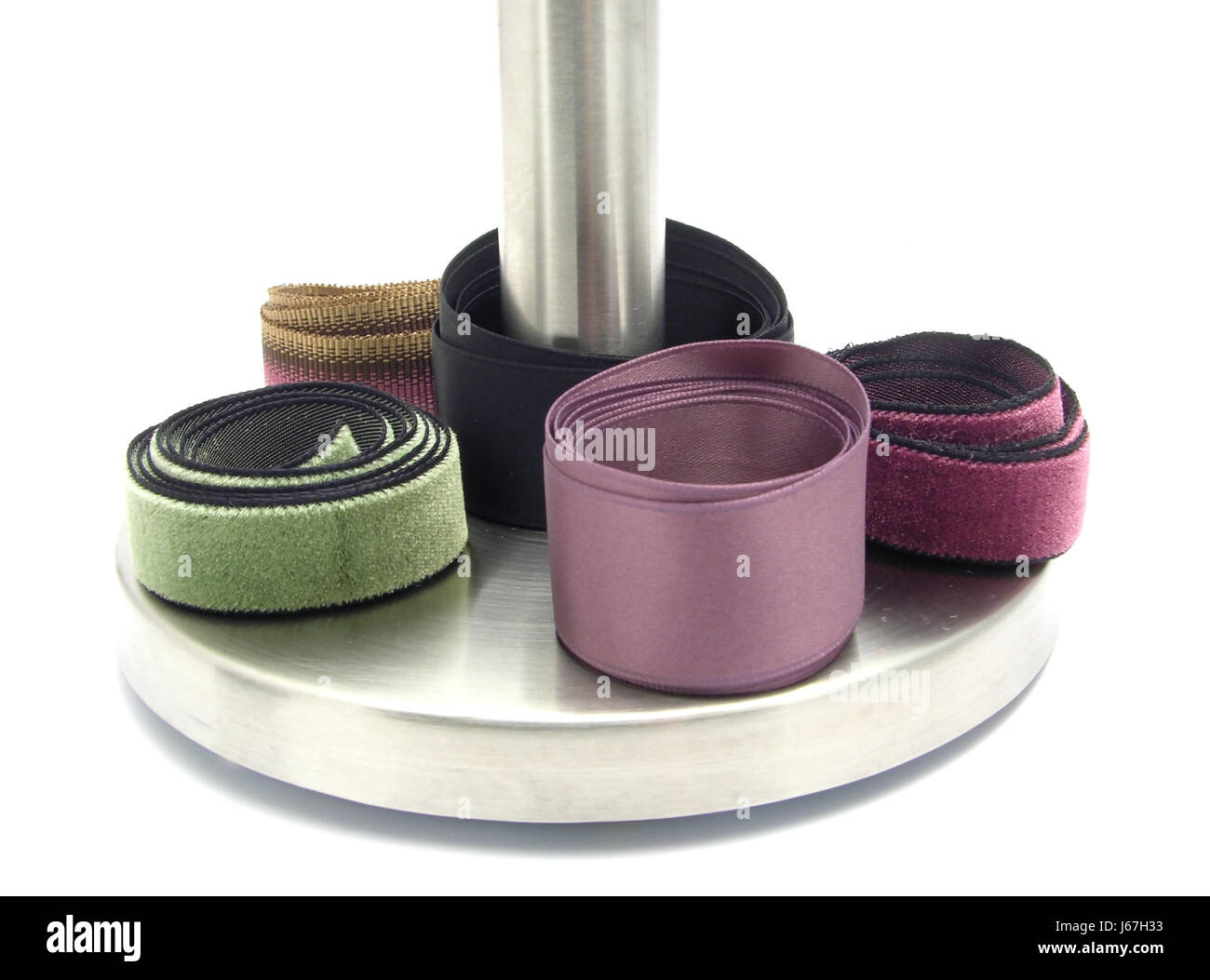 textile volume arranged ribbons unrolled tissue optional green black ...