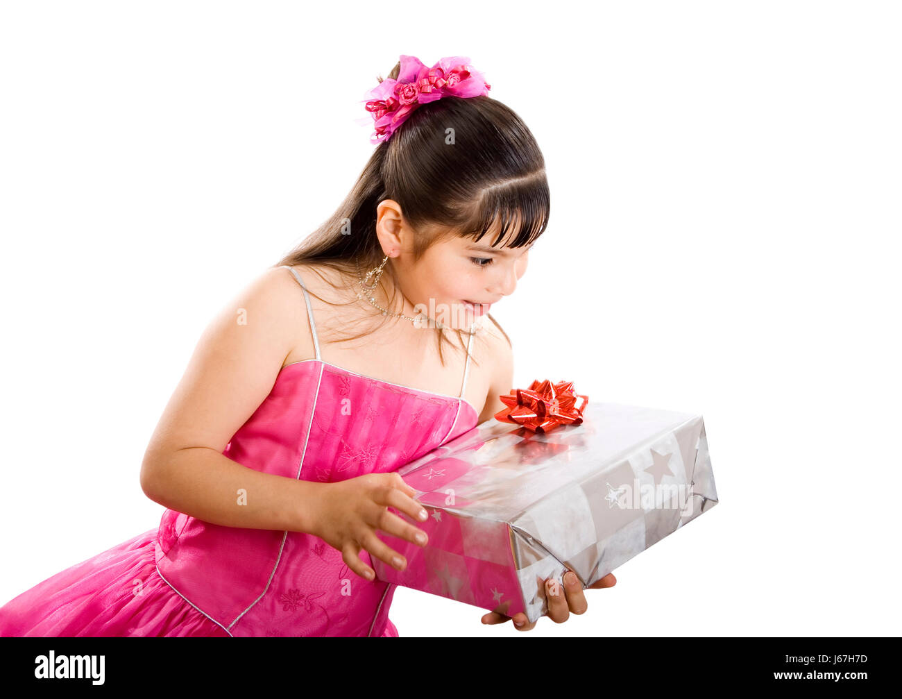 female gift possession holding kid child birthday girl girls humans ...