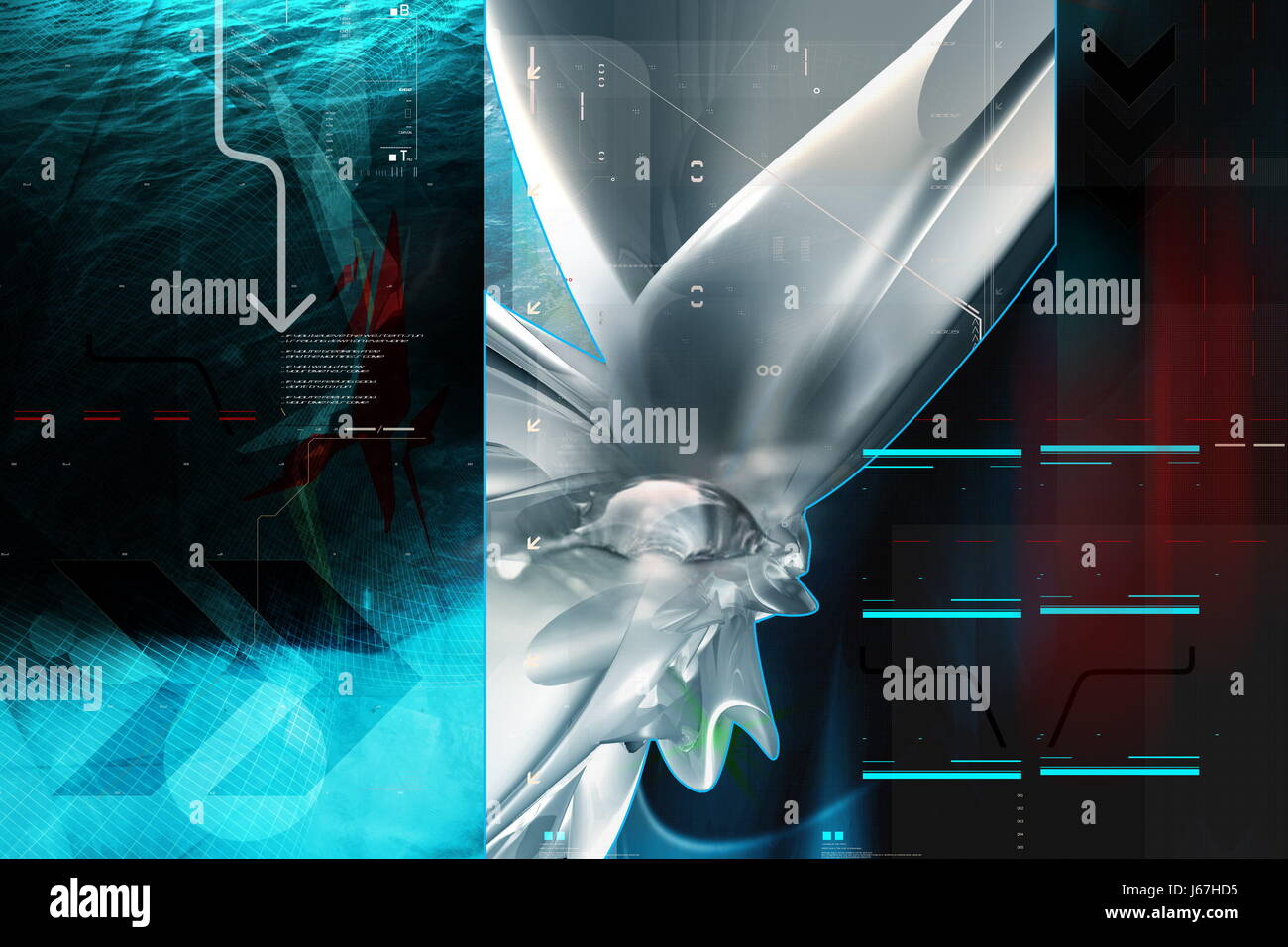 blue liquid art illustration futuristic copy imitation clich template ...