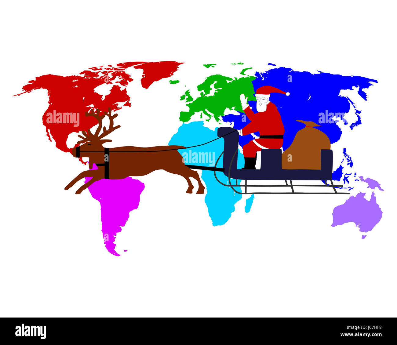 Continents america Cut Out Stock Images & Pictures - Alamy