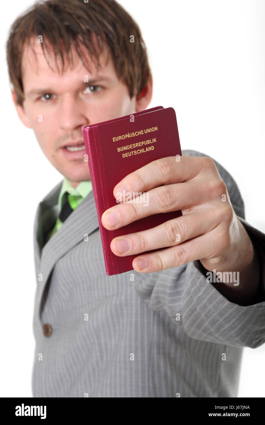 man showing passport Stock Photo - Alamy