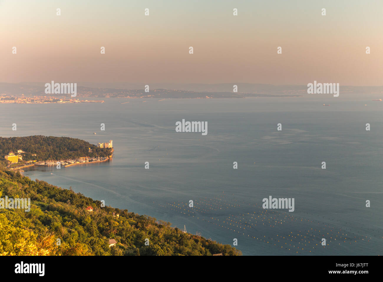 evening in the bay of Trieste in a summer day Stock Photo - Alamy