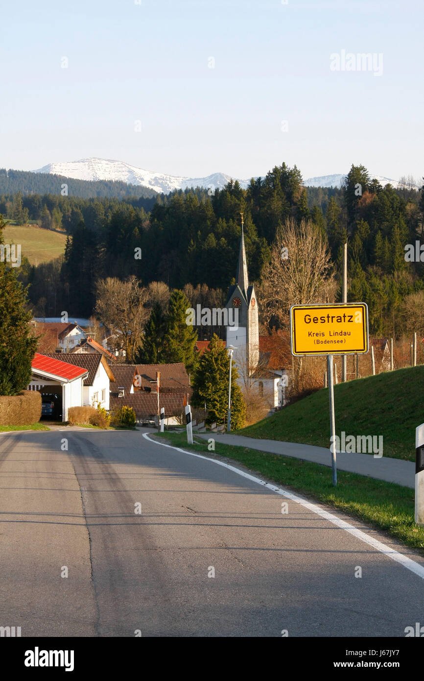 church mountains lake constance place allgu community village market ...