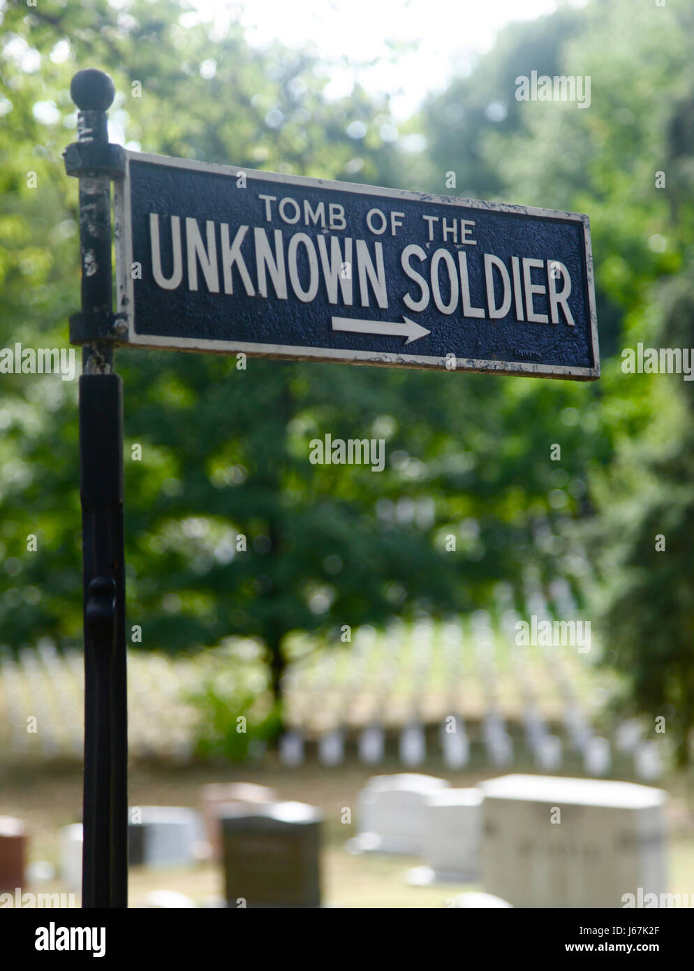 Tomb of the Unknown Soldier Sign Stock Photo - Alamy