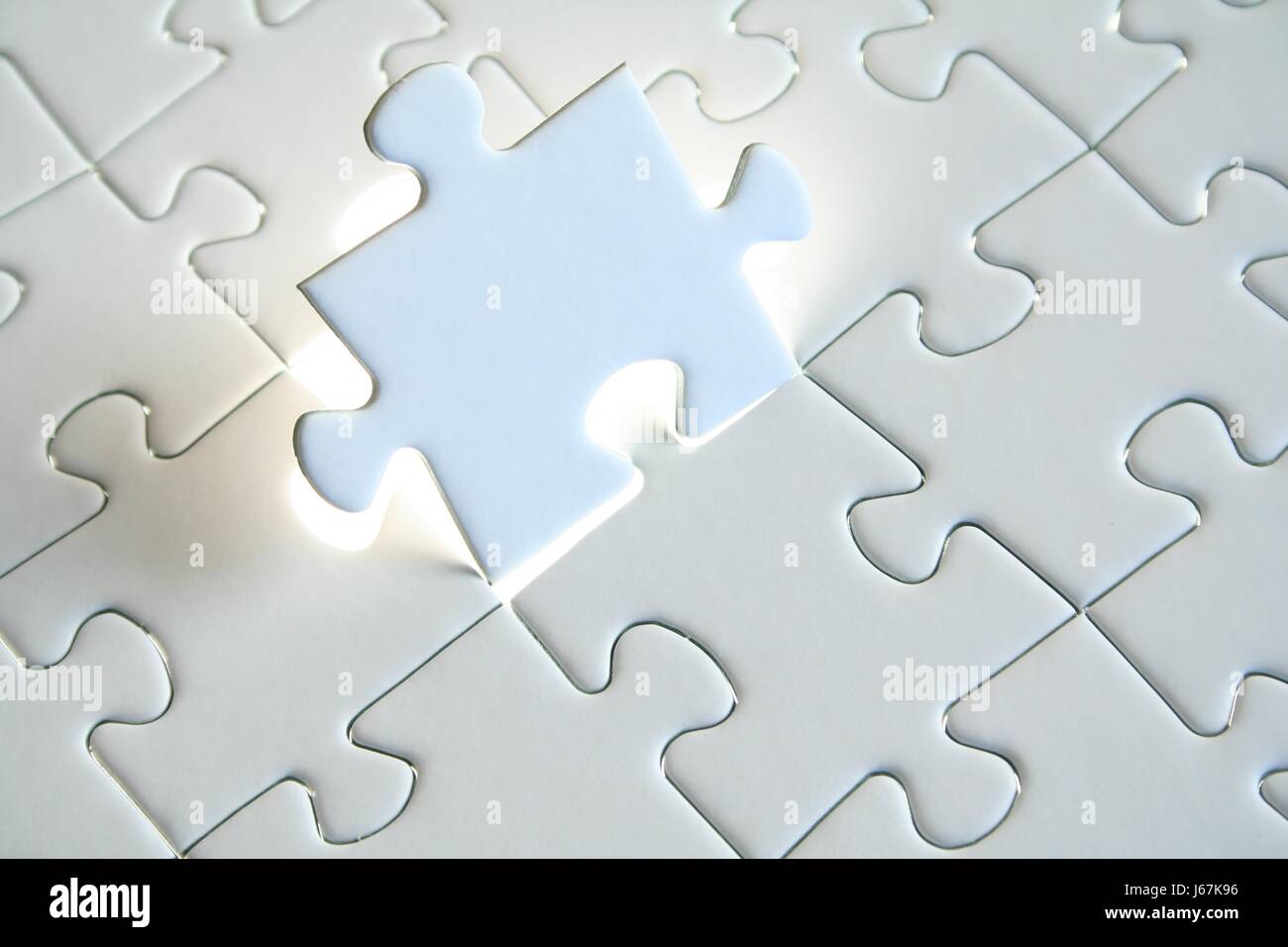 Jigsaw Puzzle nearly complete Stock Photo - Alamy