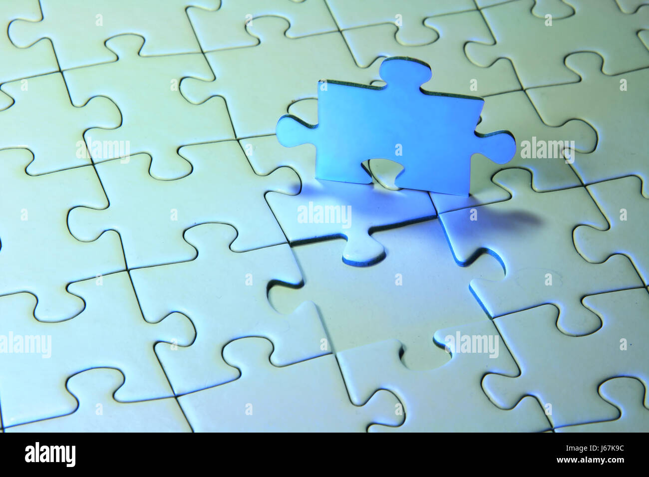 Jigsaw nearly Complete Stock Photo - Alamy