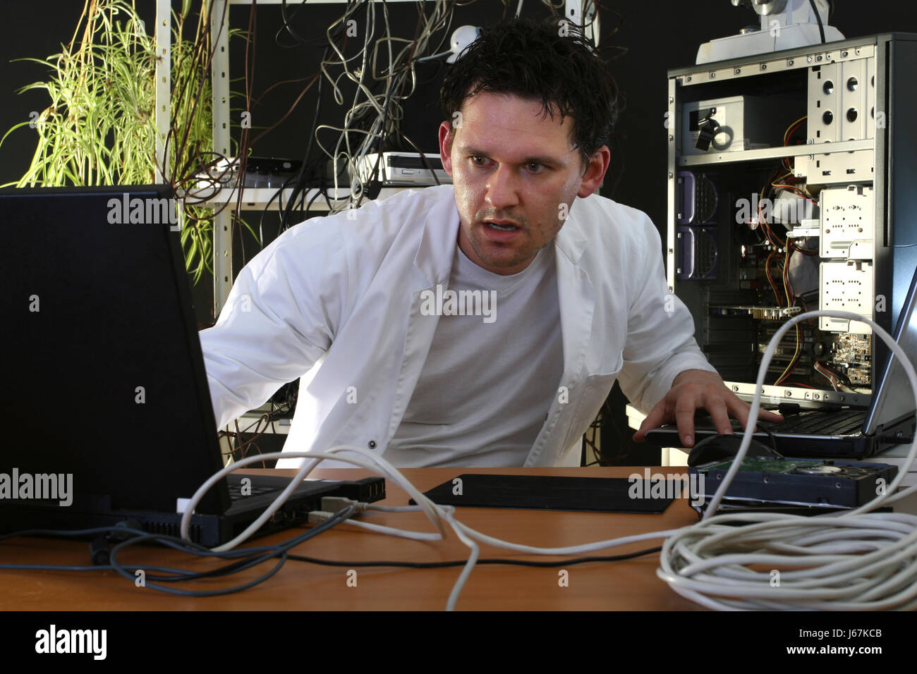 fear of computers Stock Photo - Alamy