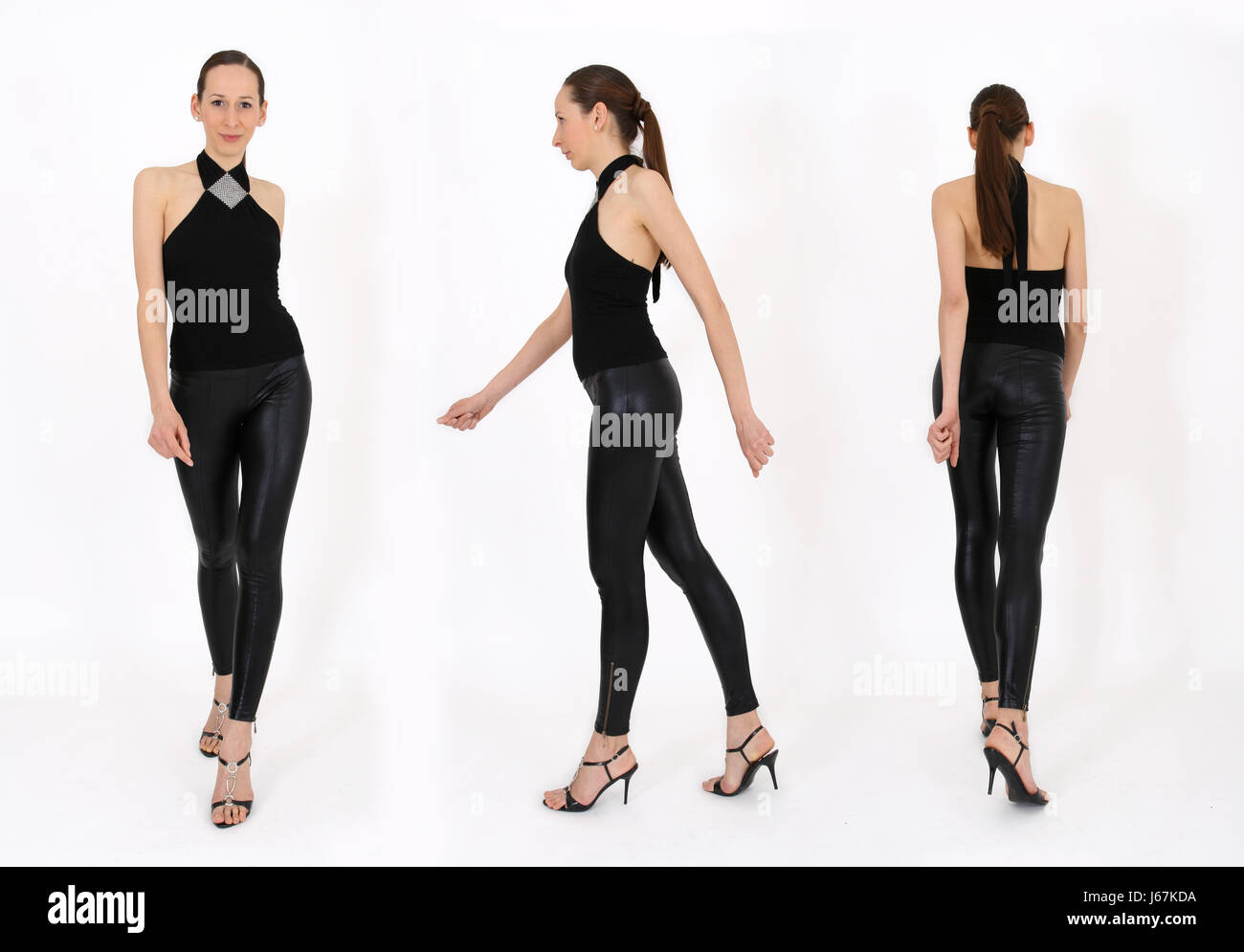 women in motion,three views Stock Photo - Alamy