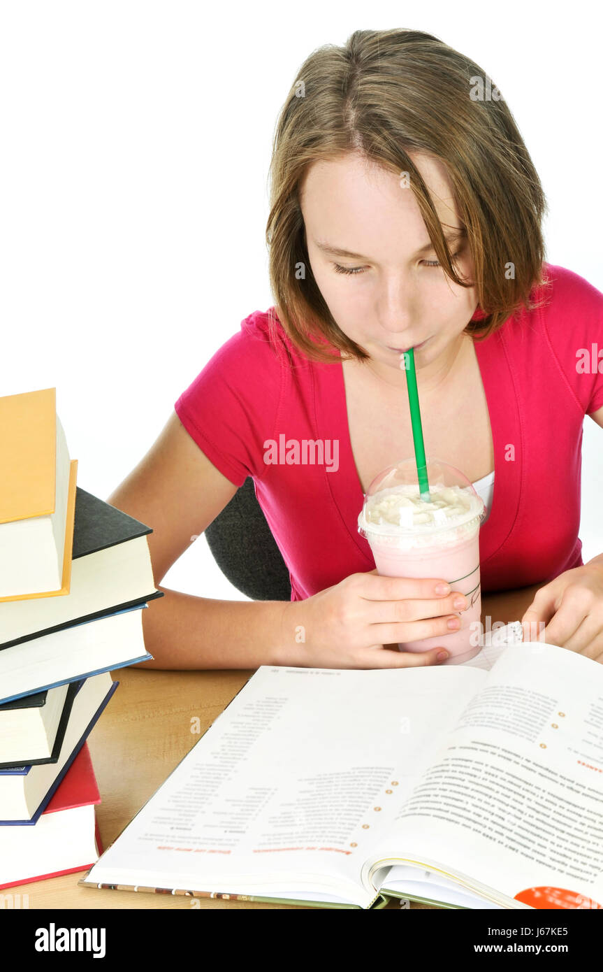 cup drink drinking bibs teenager homework girl girls study humans human ...