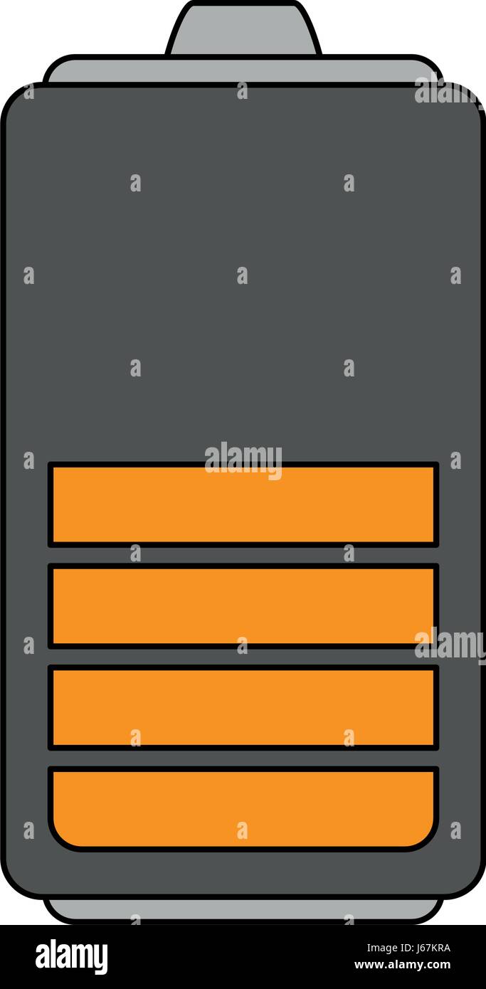 color image cartoon battery device with level Stock Vector Image & Art ...