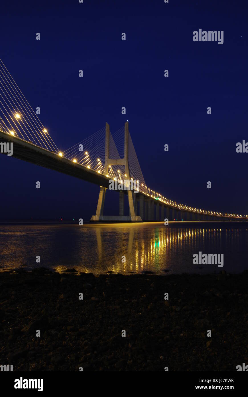 bridge night nighttime style of construction architecture architectural ...