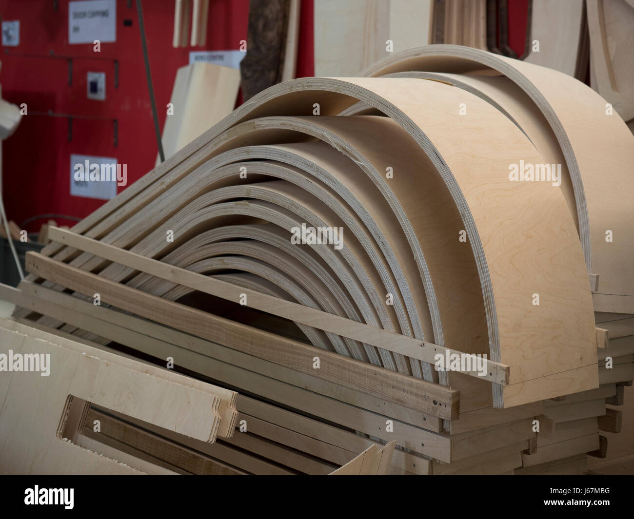 Ash wood is bent by craftsmen into frame parts for each custom made ...